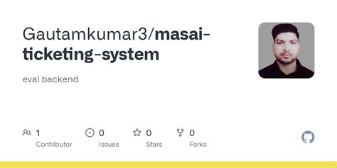 Github Gautamkumar Masai Ticketing System Eval Backend