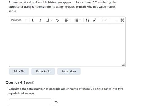 Solved Around What Value Does This Histogram Appear To Be Chegg