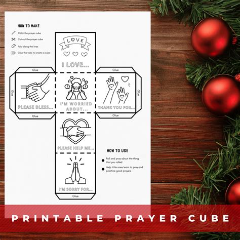Prayer Cube Printable Printable Free Templates