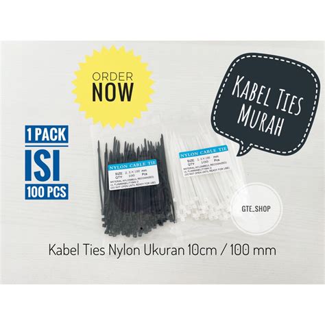 Jual Kabel Ties 10cm 100mm Promo Termurah Cabel Tie Warna Putih Dan