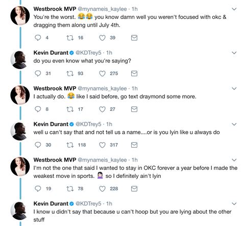 Kevin Durant Has Discussion With Twitter Users Who Thinks He Took Easy