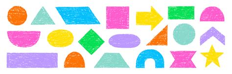 색연필 질감 그림 세트입니다 손으로 그린 스케치 낙서 크레용 질감 브러쉬 아이 기하학적 모양 원 삼각형 사각형 파스텔 배경 벽지