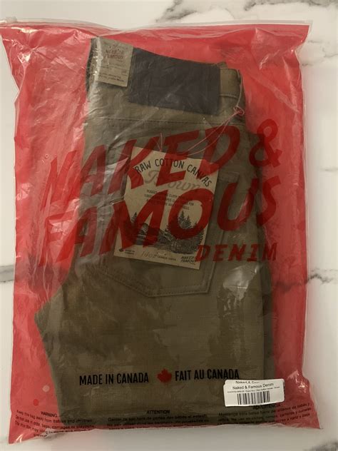 Naked And Famous Super Guy Raw Cotton Canvas Brown Grailed