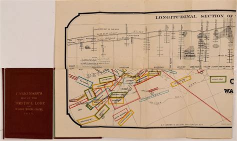 Parkinsons Pocket Map Of The Comstock Lode And Washoe Mining Claims Gt
