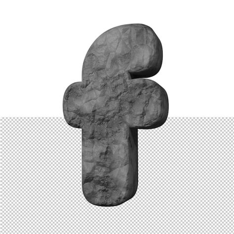 Premium Psd Letter F Stone Text Effect 3d Render