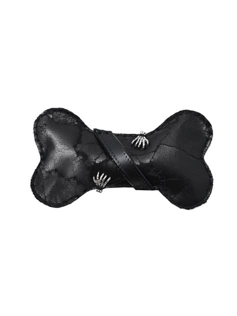 Gothic Black PU Bone Shaped Hairclip