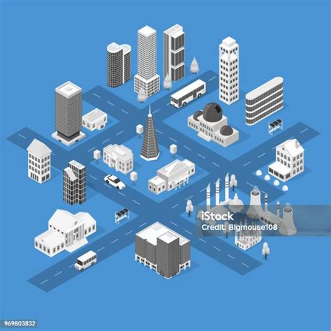 도시 지도 개념 3 차원 Isometric 보기 벡터 도시에 대한 스톡 벡터 아트 및 기타 이미지 도시 입체 이미지 등측