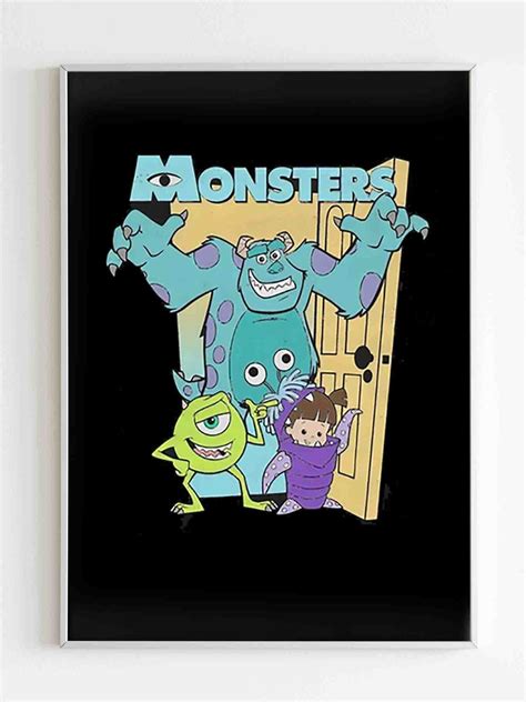 Disney Monsters Inc Mike Sully Boo Poster