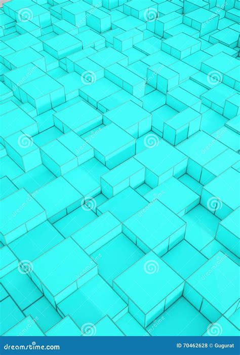 Square Box Shape Pattern Blue According To The Size And Background Stock Illustration