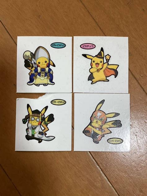 ポケモンパン デコキャラシール ピカチュウ 変装 4枚セットポケットモンスター｜売買されたオークション情報、yahooの商品情報を