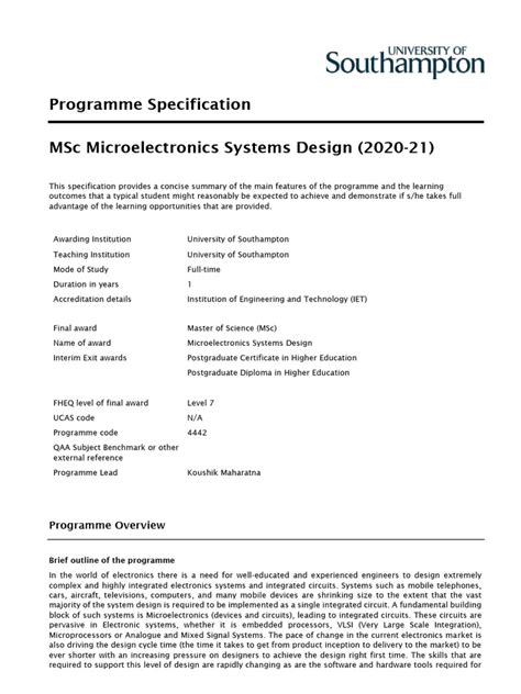 2021 Msc Microelectronics Systems Design 4442 Pdf Thesis Educational Technology