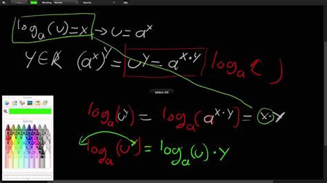 démonstration propriété des logarithmes youtube
