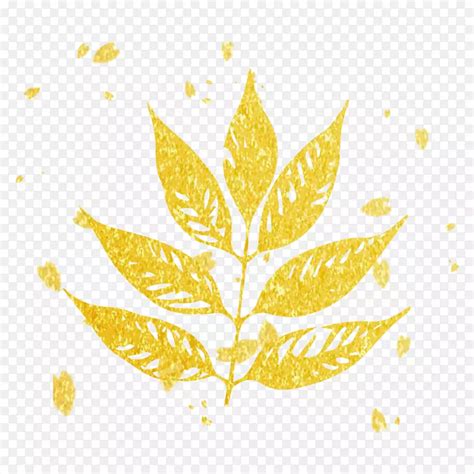 金粉叶子装饰海报元素PNG图片素材下载 图片编号xqpermry 免抠素材网