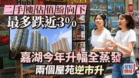 二手樓估值紛向下 最多跌近3 嘉湖今年升幅全蒸發 兩個屋苑逆市升
