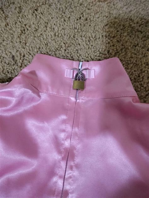 Sissy Maid Lockable Dress Pink Mermaid Style Gem
