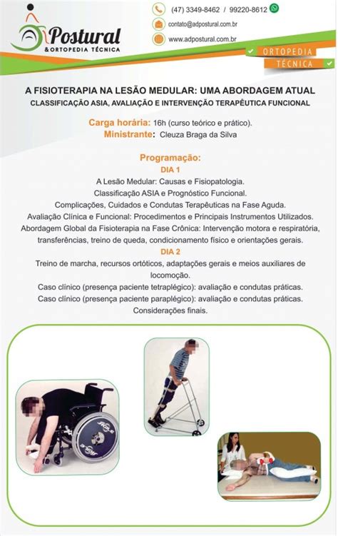 CURSO A FISIOTERAPIA NA LESÃO MEDULAR EM ITAJAÍ