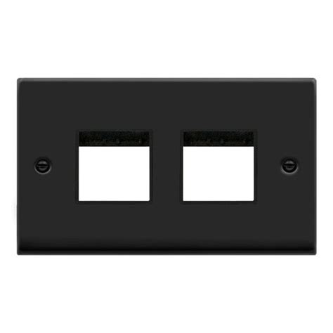 Click Deco Victorian Matt Black Gang X Aperture Unfurnished MiniGrid Plate With Black