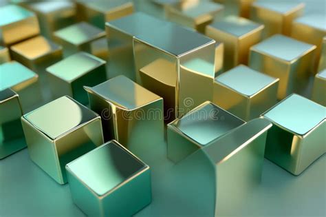 cube arrangement shifting different geometric forms smooth gradient