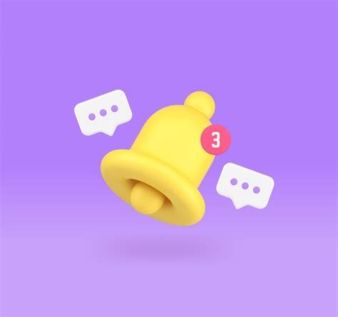 Premium Vector Chat Message Ring Bell Notification Incoming Email