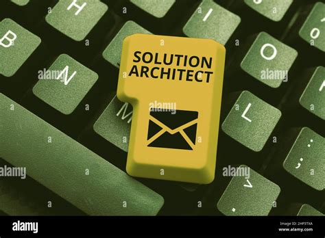 Handwriting Text Solution Architect Word Written On Design Applications Or Services Within An