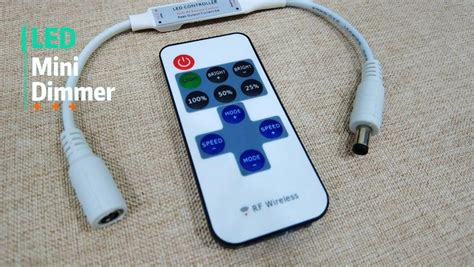 Mini 11keys LED Dimmer 6A 5V 12V 1 Channel LED Dimmer RF Wireless Remote Control Brightness