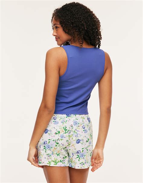 Maite Dark Blue Tank And Short Set M Xl Adore Me