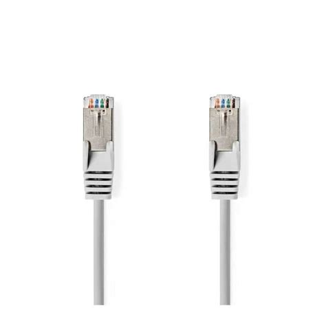 Cablu De Retea Sftp Cat6a 1m Gri Rj45 Tata Rj45 Tata Dublu Ecranat