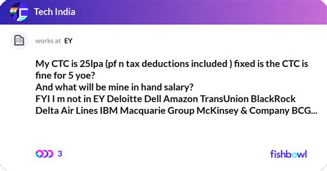 My CTC Is Lpa Pf N Tax Deductions Included Fi Fishbowl