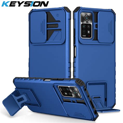 KEYSION Shockproof Case For Redmi 9 9A 9C 9T Push Pull Camera