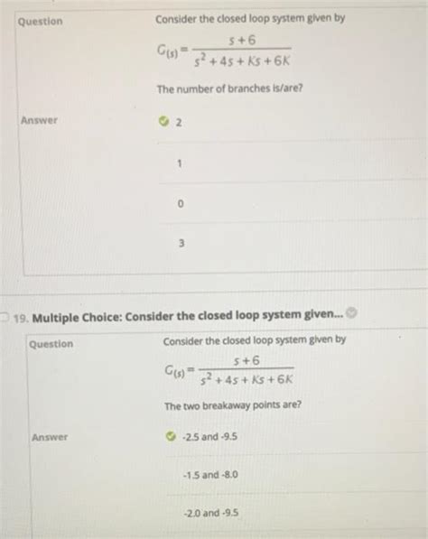 Solved Question Consider The Closed Loop System Given By 56
