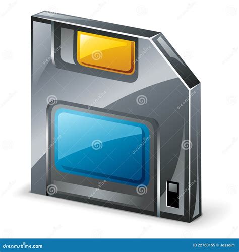 Floppy Diskette Stock Vector Illustration Of Black Diskette 22763155