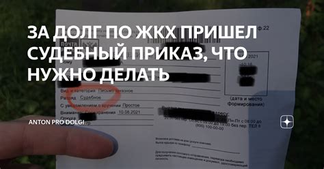 ЗА ДОЛГ ПО ЖКХ ПРИШЕЛ СУДЕБНЫЙ ПРИКАЗ ЧТО НУЖНО ДЕЛАТЬ Anton Pro Dolgi Дзен