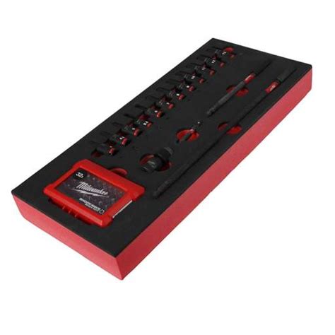 Milwaukee 17 Piece Packout™ ¼ Impact Socket Deep Set 4932493386 Cef