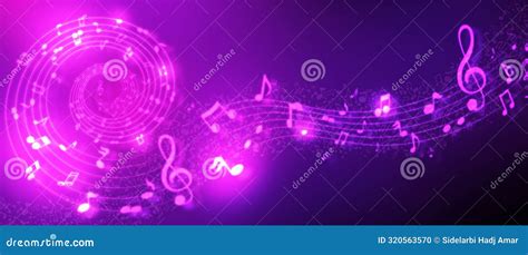 Purple Music Notes Background Stock Illustration Illustration Of
