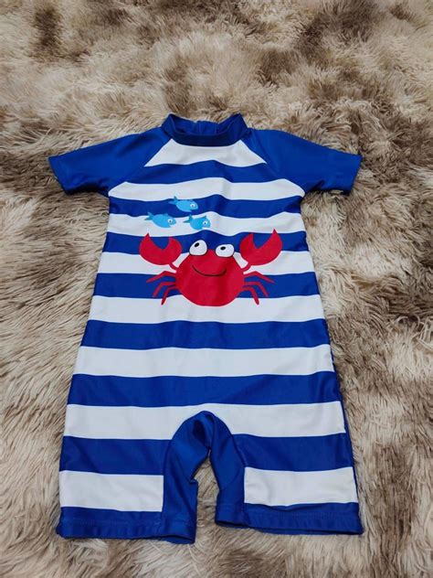 One Piece Zipper Back Swimsuit On Carousell