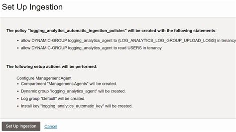 oci logging analytics 継続的なログ収集の設定
