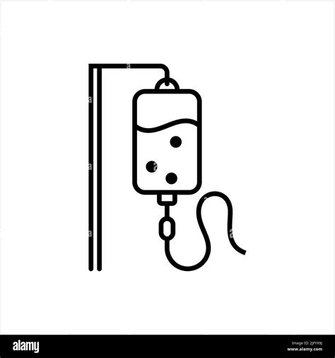Intravenous Icon Medical Icon Drip Bottle Bag Icon Vector Art