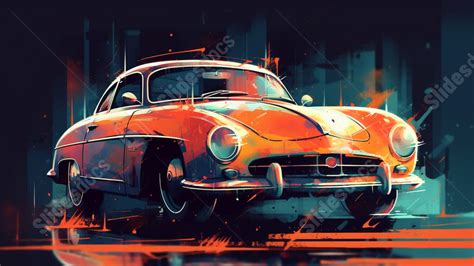 Car Retro Illustration Powerpoint Background For Free Download Slidesdocs