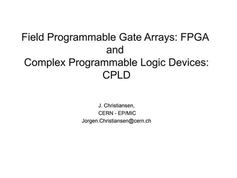 Fpga J Presentation Cseawerdtzghjhgguppt Ppt