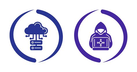 Cloud Database And Hacker Icon Vector Art At Vecteezy