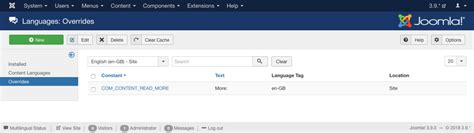 Help310 Extensions Language Manager Overrides Joomla Documentation