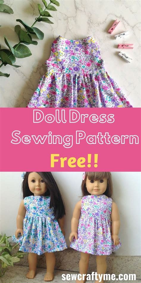 Classic Style Doll Dress Sewing Pattern Doll Clothes American Girl