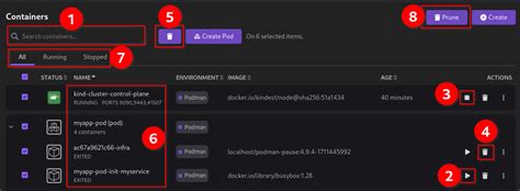 管理您的应用程序资源 Podman Desktop Podman 桌面版