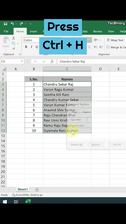 remove middle name easily in excel excel windows viral shorts