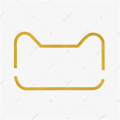 手绘创意质感天猫头部形状素材图片免费下载 千库网
