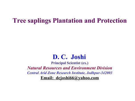 Tree Sapling Plantation And Protection Ppt