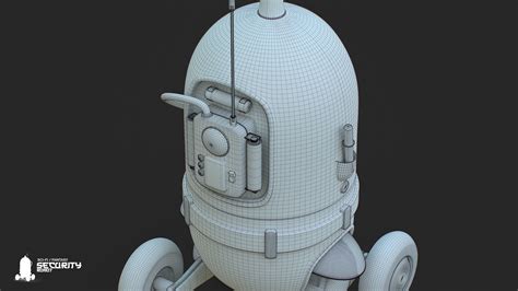 Sci Fi Fantasy Security Robot 3d Model Cgtrader