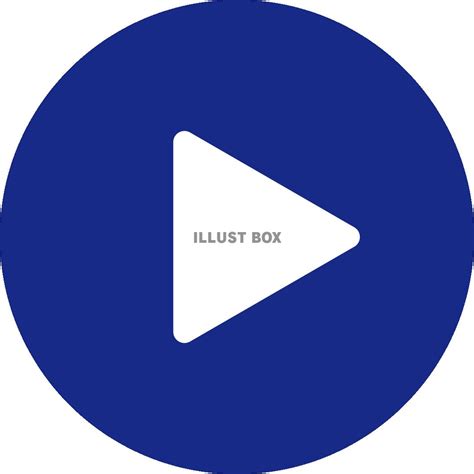 無料イラスト 動画再生ボタン青 アイコン イラスト素材