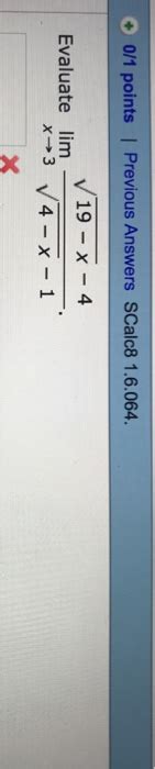 solved 0 1 points previous answers scalc8 1 6 064 v 19 4