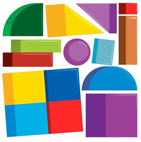 Set Di Forme Colorate Vettore Gratis
